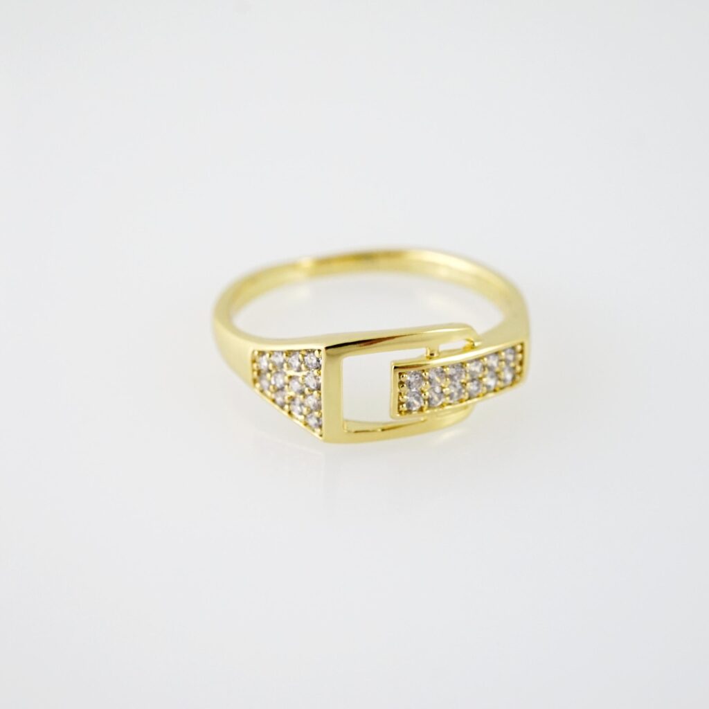R702 RING - ANILLO - Zircon Stone - 14K Real Color - Brillo Miami ...